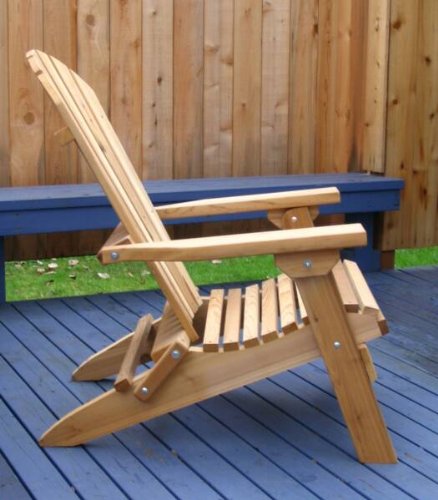 Kilmer Creek Folding Natural Cedar Adirondack Chair, Amish Crafted