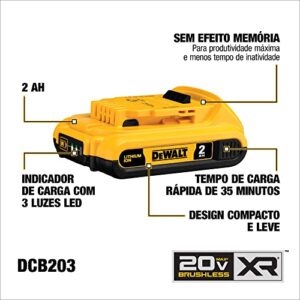 DEWALT 20V MAX Battery, Compact 2.0Ah (DCB203)