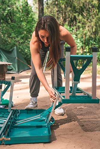 Stansport Picnic Table and Umbrella Combo - Green (615)