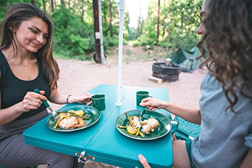 Stansport Picnic Table and Umbrella Combo - Green (615)