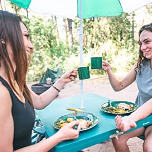 Stansport Picnic Table and Umbrella Combo - Green (615)