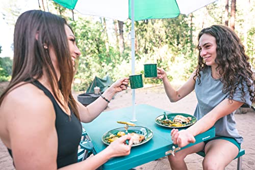 Stansport Picnic Table and Umbrella Combo - Green (615)