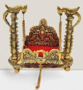 laddu gopal jhula krishna jhula bal gopal sihasan ladoo gopal swing lord jhula in gold