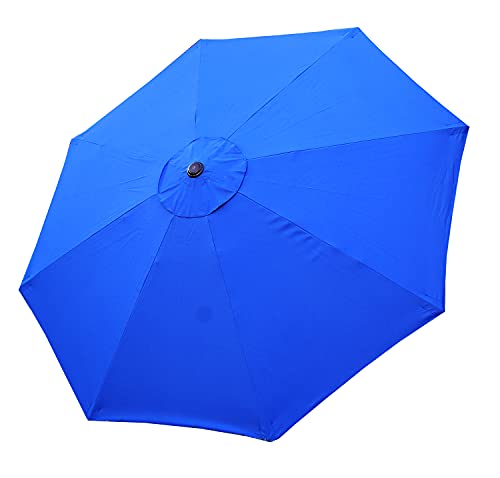 BELLRINO DECOR Replacement Royal Blue Strong & Thick Umbrella Canopy for 10ft 8 Ribs (Canopy Only)