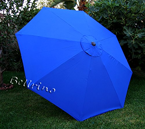 BELLRINO DECOR Replacement Royal Blue Strong & Thick Umbrella Canopy for 10ft 8 Ribs (Canopy Only)