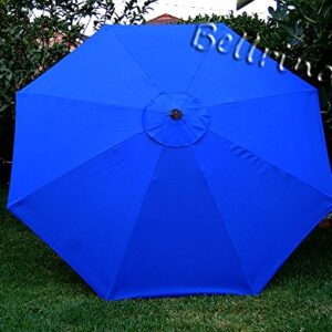 BELLRINO DECOR Replacement Royal Blue Strong & Thick Umbrella Canopy for 10ft 8 Ribs (Canopy Only)