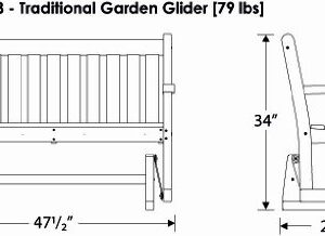 Traditional Garden 48" Glider (Black)