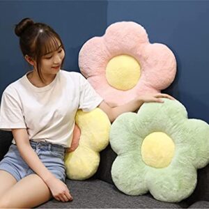 LANFIRE Flower Cushion Flower Throw Pillows Standard Pillows Patio Furniture Cushions Home Chair Pads (40 CM, Green)