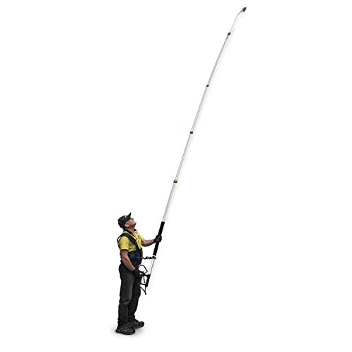 EDOU Direct Telescoping Pressure Washer Wand 20' | Heavy Duty | 4,000 PSI Max Working Pressure | Includes: 1/4" Quick Connection, 5 Spray Nozzle Tips, 2 Pivoting Couplers, 2 Adapters, Support Harness