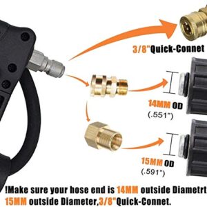 EDOU Direct Telescoping Pressure Washer Wand 20' | Heavy Duty | 4,000 PSI Max Working Pressure | Includes: 1/4" Quick Connection, 5 Spray Nozzle Tips, 2 Pivoting Couplers, 2 Adapters, Support Harness