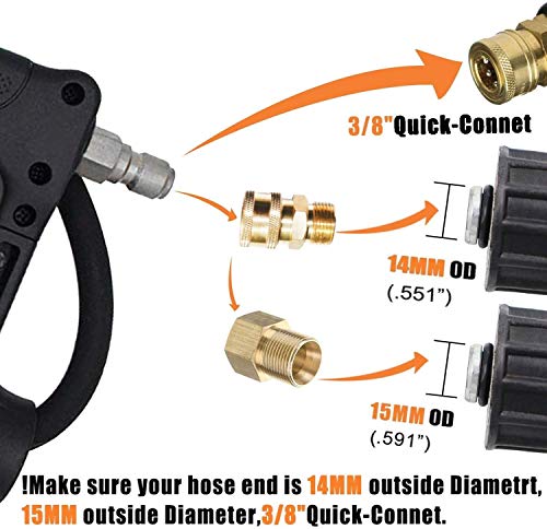 EDOU Direct Telescoping Pressure Washer Wand 20' | Heavy Duty | 4,000 PSI Max Working Pressure | Includes: 1/4" Quick Connection, 5 Spray Nozzle Tips, 2 Pivoting Couplers, 2 Adapters, Support Harness