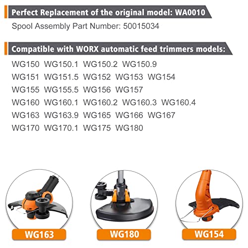 X Home 12-Pack WA0010 Weed Eater String Replacement for Worx Select Electric String Trimmers