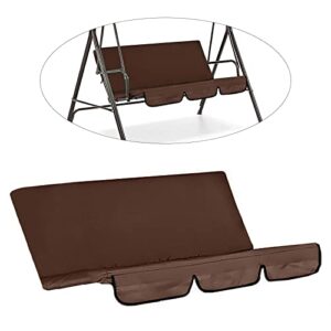 Generic Outdoor Patio Swing Cushion Cover Swing Seat Covers, Waterproof UV Block Swing Chair Cushion Protection for Yard Park Porch Seat Furniture Bench - Coffee