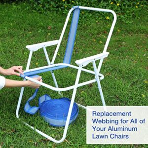 2.25 Inch x 328 Feet Lawn Chair Webbing Blue Patio Chair Webbing Replacement Kit Lawn Furniture Re Webbing