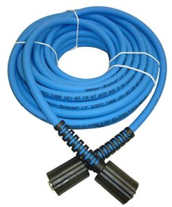 uberflex™ kink resistant pressure washer hose 1/4″ x 50′ 3,100 psi with (2) 22mm