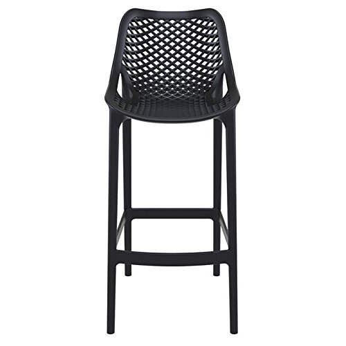 Compamia Air Patio Bar Stool in Black (Set of 2)