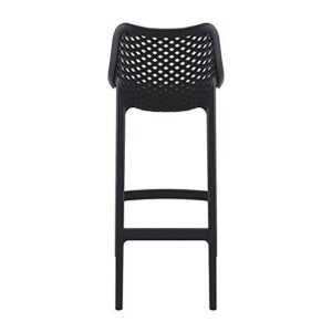 Compamia Air Patio Bar Stool in Black (Set of 2)