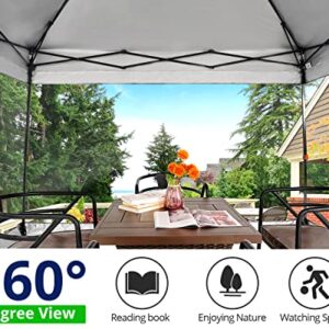 Quictent Clear Tent 10'x10' Ez Pop up Canopy with Sidewalls Instant Outddoor Gazebo Shelter Waterproof (Khaki)