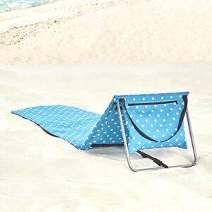 The Lakeside Collection Folding Sun Lounger - Portable Fishing Chair for Beach or Lawn