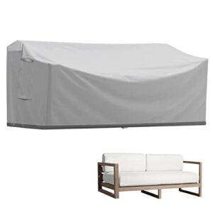 umbrauto outdoor patio sofa cover heavy duty 600d waterproof anti-fading outdoor couch cover patio furniture cover with upgrade air vent, grey