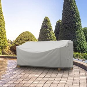 Umbrauto Outdoor Patio Sofa Cover Heavy Duty 600D Waterproof Anti-Fading Outdoor Couch Cover Patio Furniture Cover with Upgrade Air Vent, Grey