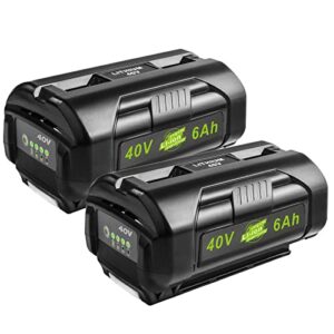 2 packs op4060 40v 6.0ah lithium battery replacement for all ryobi 40-volt power tools op4015 op4026 op40201 op40261 op4030 op4040 op40401 op4050 op40501 op4050a op40601 op4060a ry40200 ry40403