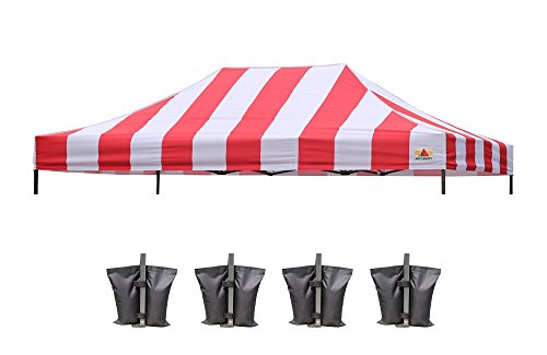 ABCCANOPY Replacement Canopy Top for Pop Up Canopy Tent (10x15, Red Stripe)