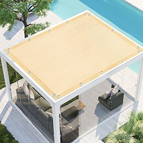 Artpuch Pergola Shade Cover 10'X12'FT Outdoor Sun Shade Cloth with Grommets Shade Tarp for Patio, Carport, Backyard