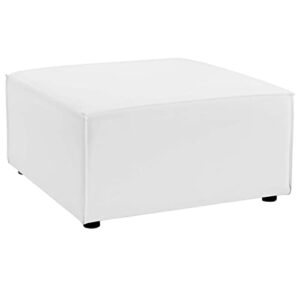 modway eei-4211-whi saybrook patio sectional ottoman in white, 29.5 x 29.5 x 15.5