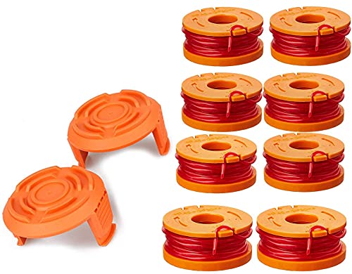 Trimmer Spool Line for Worx，Edger Spool Compatible with Worx trimmer spools Weed Eater String,Trimmer Line Refills 0.065 inch for Electric String Trimmers，Weed Wacker Spool Replacement Parts