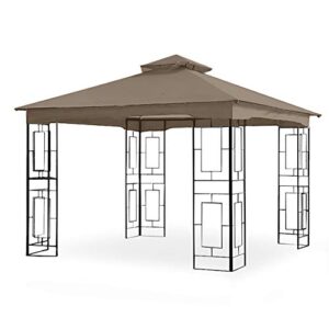 garden winds replacement canopy for garden treasures geo 10ft gazebo – riplock 350 – nutmeg