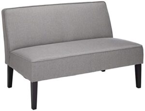 christopher knight home dejon modern fabric loveseat, gray / matte black dimensions: 30.00”d x 50.00”w x 32.20”h