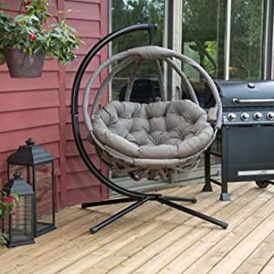 FlowerHouse FHOV100-SAND Hanging Ball Chair w/Stand - Overland Sand