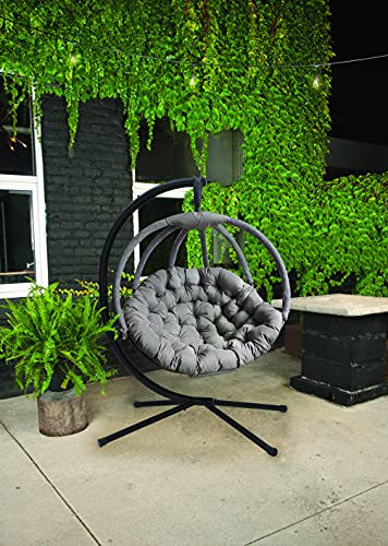 FlowerHouse FHOV100-SAND Hanging Ball Chair w/Stand - Overland Sand