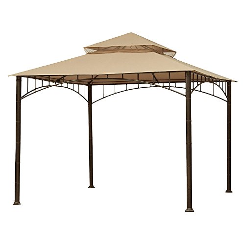 Garden Winds Replacement Canopy Top Cover for Madaga Gazebo - Riplock 350 - Beige