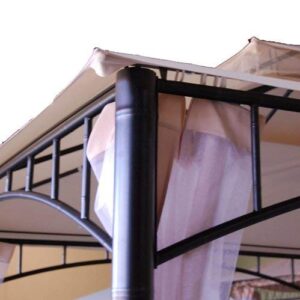 Garden Winds Replacement Canopy Top Cover for Madaga Gazebo - Riplock 350 - Beige