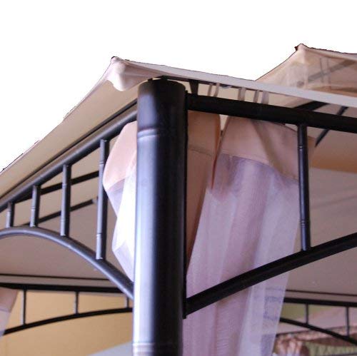 Garden Winds Replacement Canopy Top Cover for Madaga Gazebo - Riplock 350 - Beige