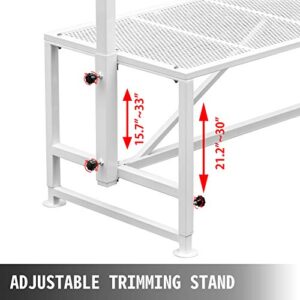 Happybuy Livestock Stand 51x23 inches, Trimming Stand with Straight Head Piece, Goat Trimming Stand Metal Frame Sheep Shearing Stand Livestock Trimming Stands