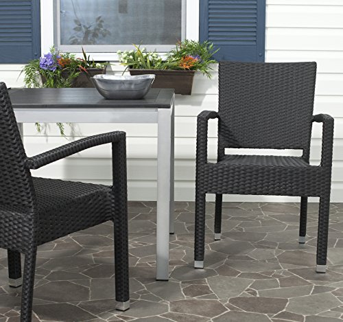 Safavieh Outdoor Living Collection Kelda Wicker Arm Chairs