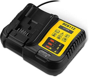 battery charger replacement for dewalt 12v 20v and 60v max lithium-ion battery dcb112 for dcb205 dcb112 dcb201 dcb200 dcb612 dcb609-2 dcb609 dcb606 dcb606-2 dcb208 dcb206 dcb206-2 dcb204 dcb203