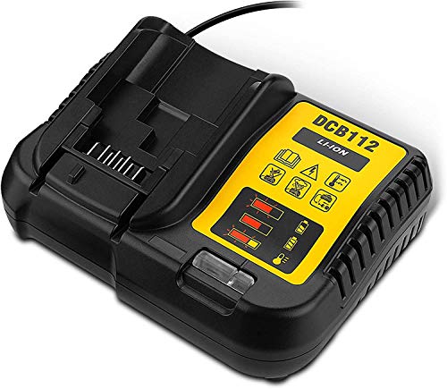 Battery Charger Replacement for Dewalt 12V 20V and 60V MAX Lithium-Ion Battery DCB112 for DCB205 DCB112 DCB201 DCB200 DCB612 DCB609-2 DCB609 DCB606 DCB606-2 DCB208 DCB206 DCB206-2 DCB204 DCB203