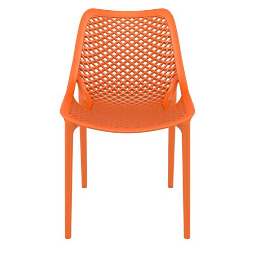 Compamia Air Outdoor Patio Dining Chair in Orange (Set of 2)