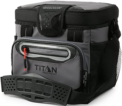 Arctic Zone Titan Deep Freeze Cooler - 9 Can Zipperless Hardbody Cooler - Deep Freeze Insulation, HardBody Liner, and SmartShelf