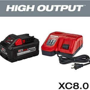 Milwaukee 48-59-1880 M18 REDLITHIUM HIGH OUTPUT XC 8 Ah Lithium-Ion Battery and M18 /M12 Charger Kit