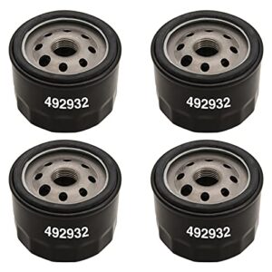 haofang 492932s oil filter,compatible with for bs 492932 695396 696854 492932b 492056 795890 842921 kohler 2505001 tecumseh 36563(4 pcs)