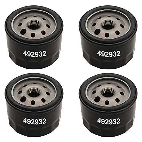 HAOFANG 492932S Oil Filter,Compatible with for BS 492932 695396 696854 492932B 492056 795890 842921 Kohler 2505001 Tecumseh 36563(4 PCS)