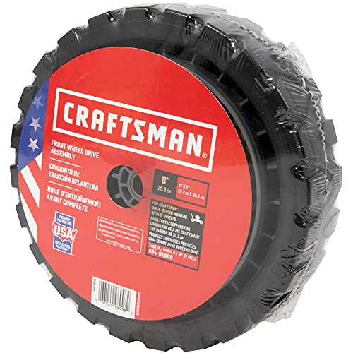 Craftsman (CMXGZAM325070 Wheel for Walk-Behind Mowers-8-Inch Fits Various Models, 8-Inch FWD, Black