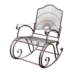 International Caravan Iron Bronze Patio Rocking Chair