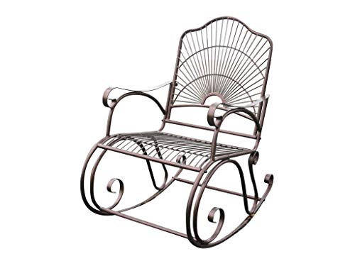 International Caravan Iron Bronze Patio Rocking Chair