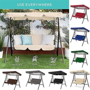 GBEN Outdoor Swing Canopy Replacement Cover and Swing Chair Cover Set, Swing Waterproof Replacement Hammock Cover UV Protection Chair Top Cover for Porch Patio 22.6.21